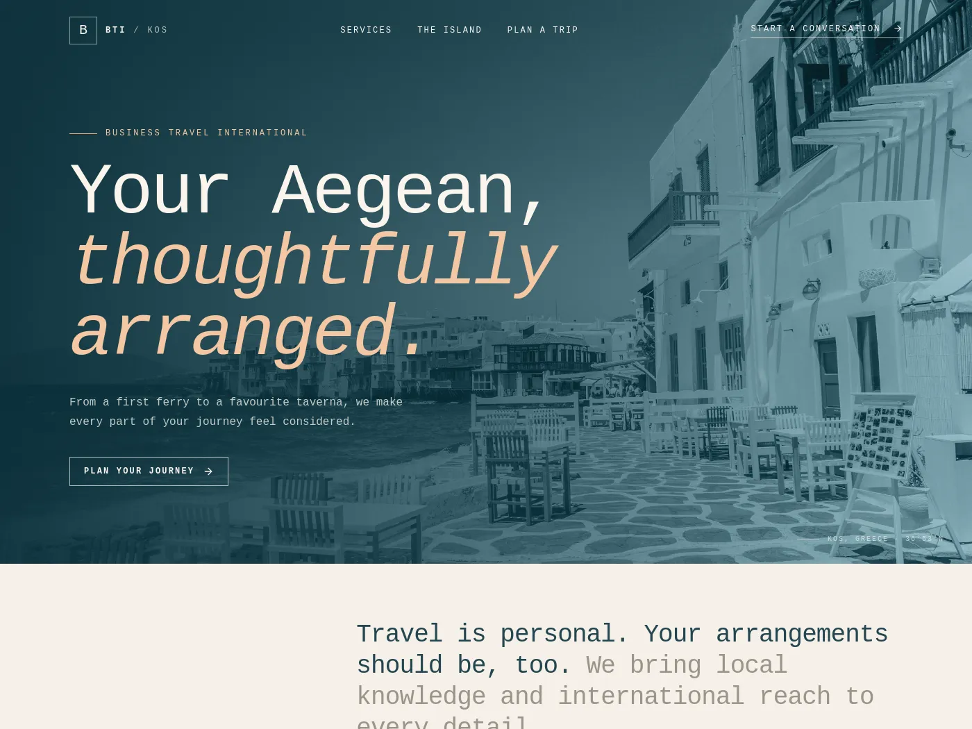 BTI Travel Agency Site