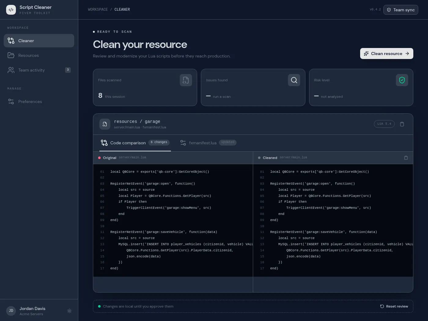 FiveM Script Cleaner