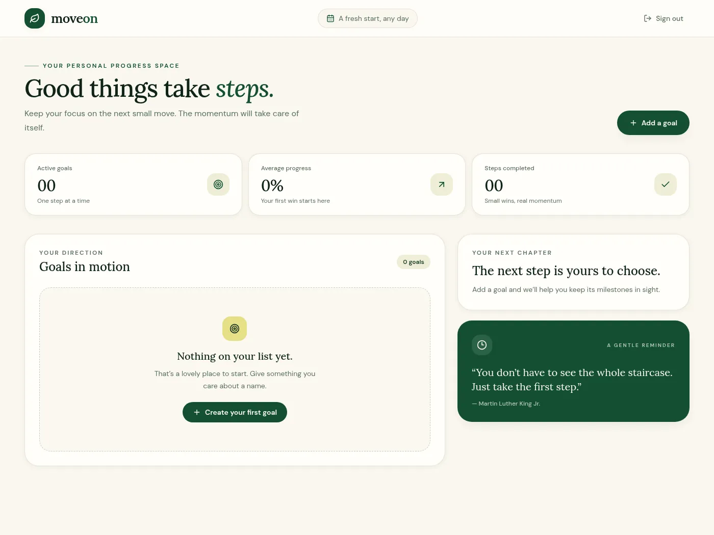 MoveOn Progress Tracker