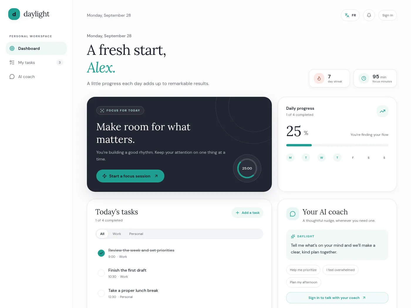 Bilingual AI Coach App