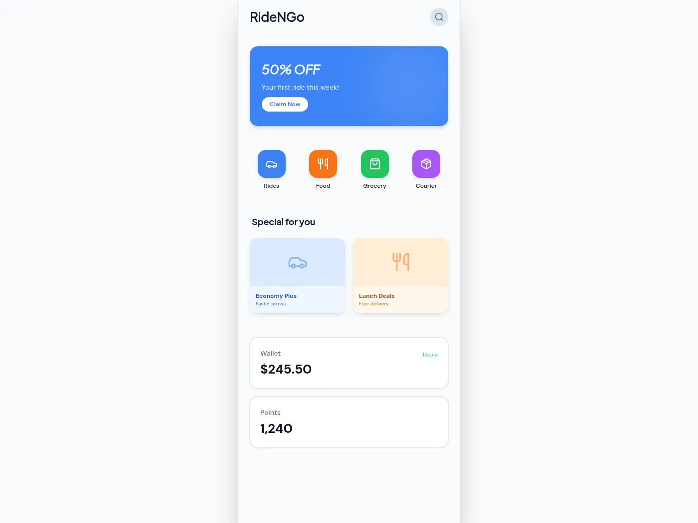RideNGo Super App