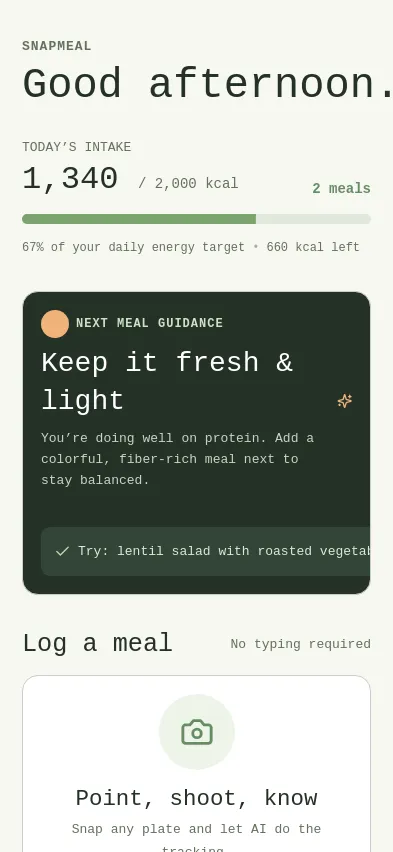 SnapMeal AI Tracker