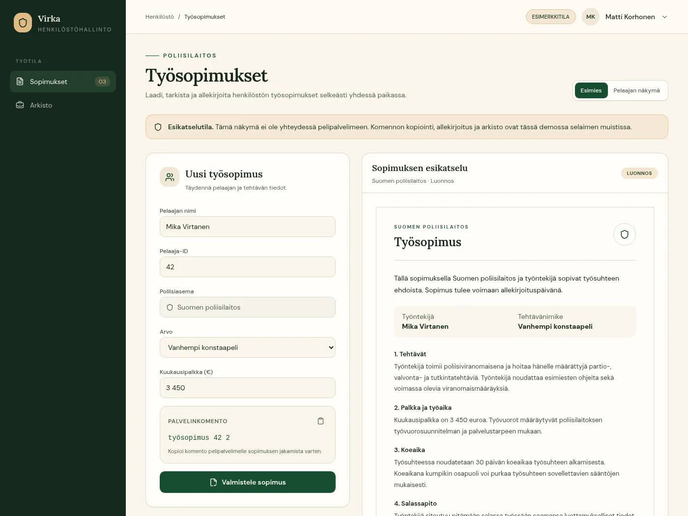 Työsopimusjärjestelmä