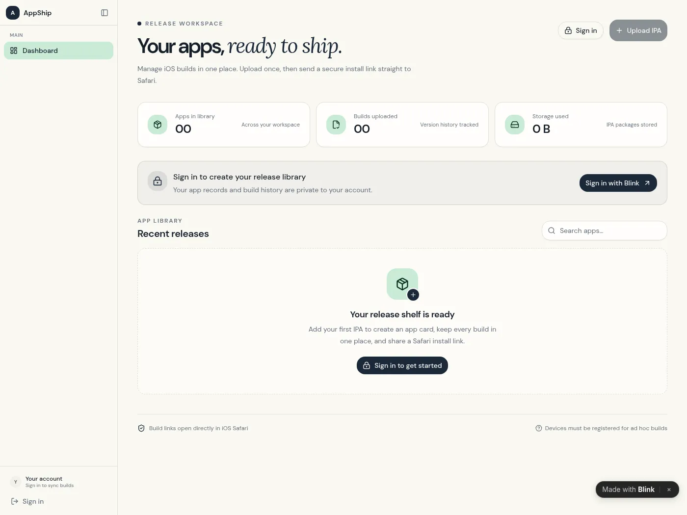 AppShip Dashboard