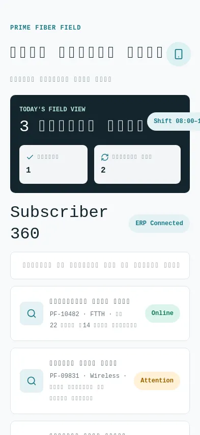Prime Fiber Field App