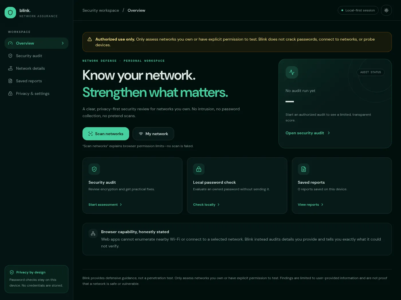Blink Wi-Fi Security Analyzer