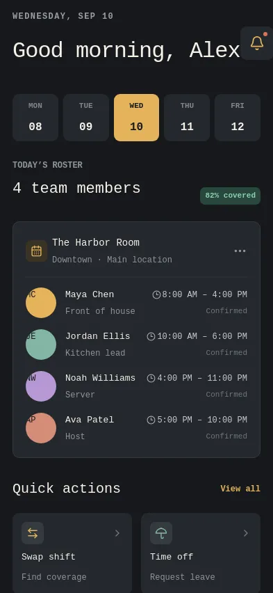 TeamShift Scheduler