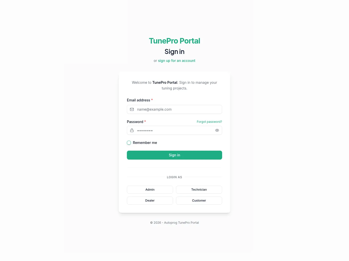 TunePro Portal