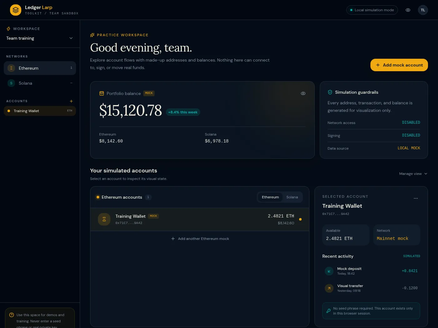 Ledger Larp Toolkit