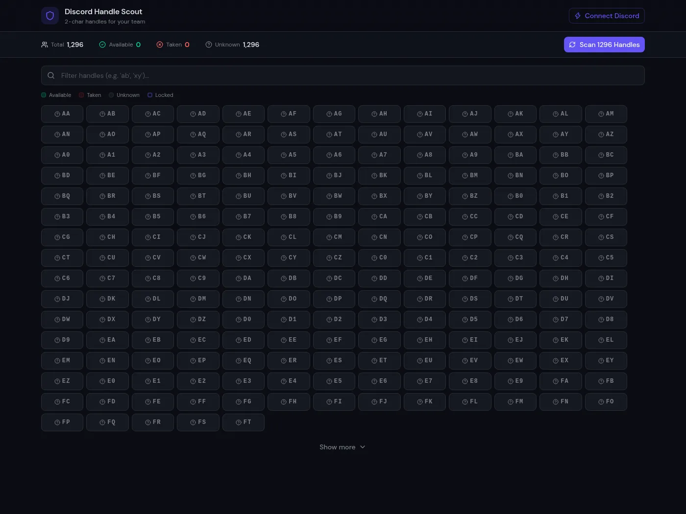 Discord Handle Scout
