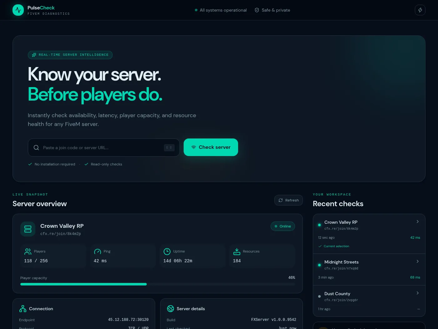FiveM Server Checker