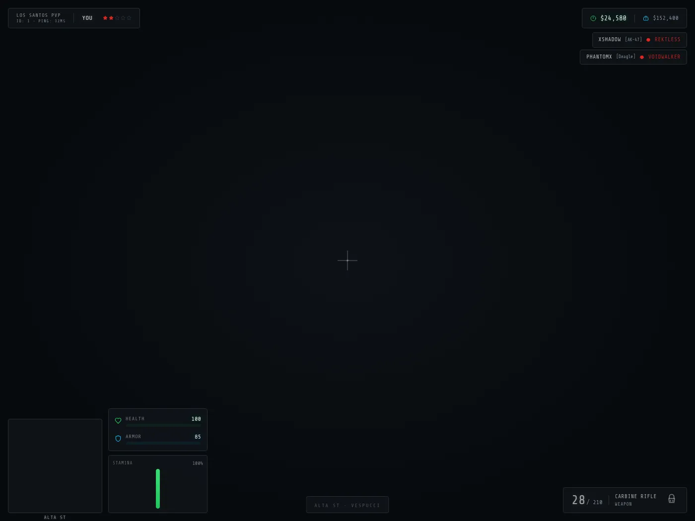 Sleek FiveM PvP HUD