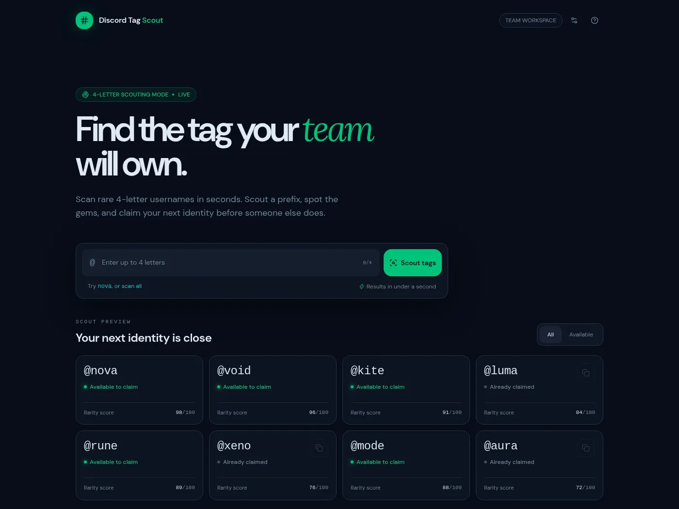 Discord Tag Scout