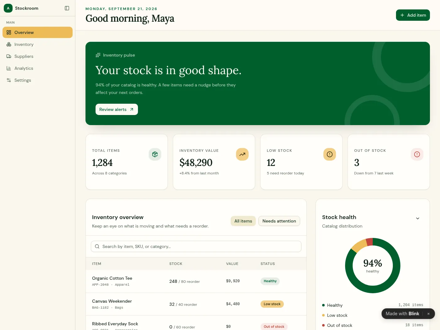 SwiftInventory Tracker