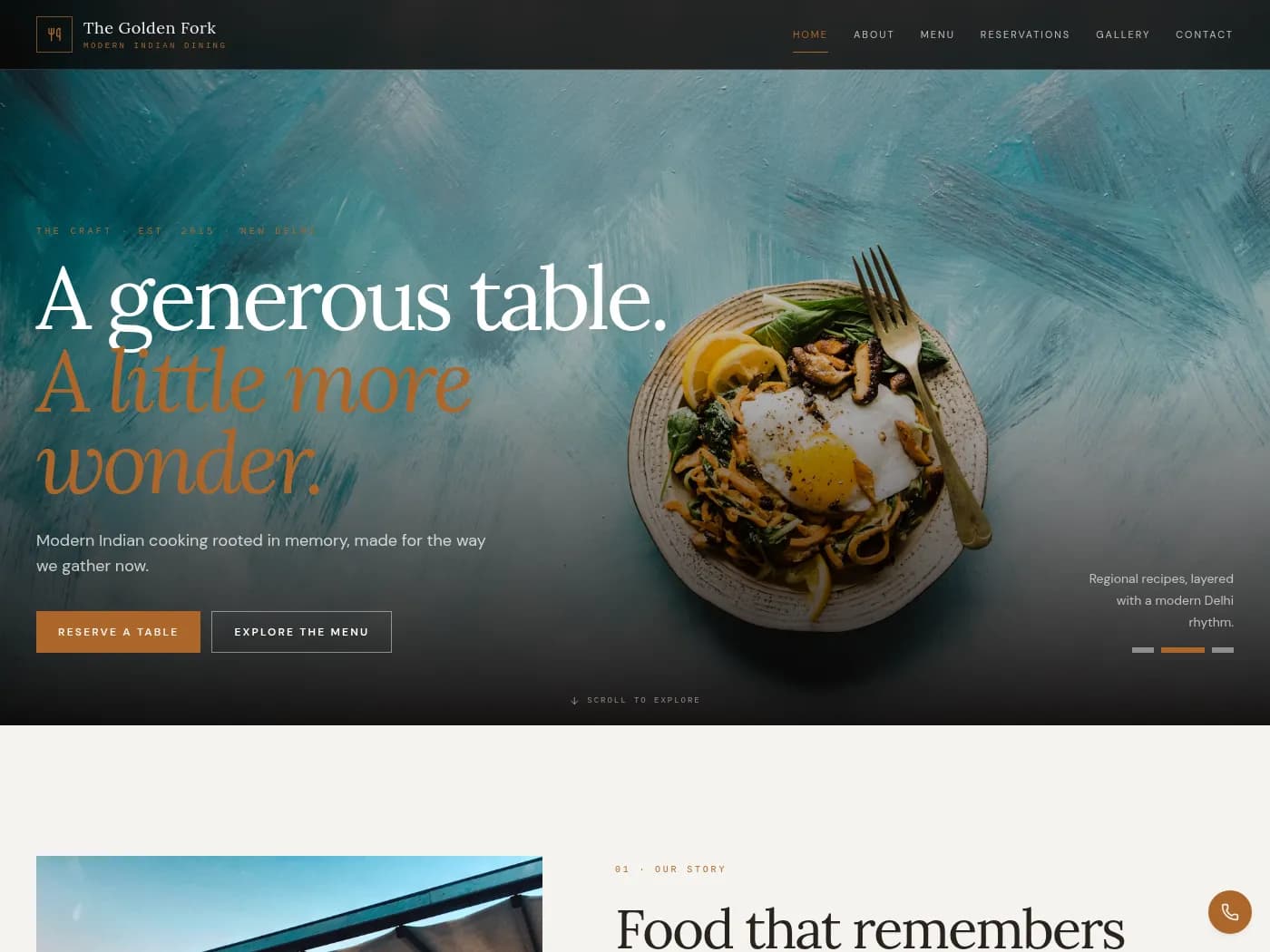 Golden Fork Website