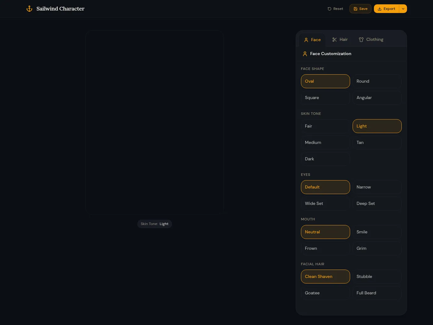 Sailwind Character Customizer
