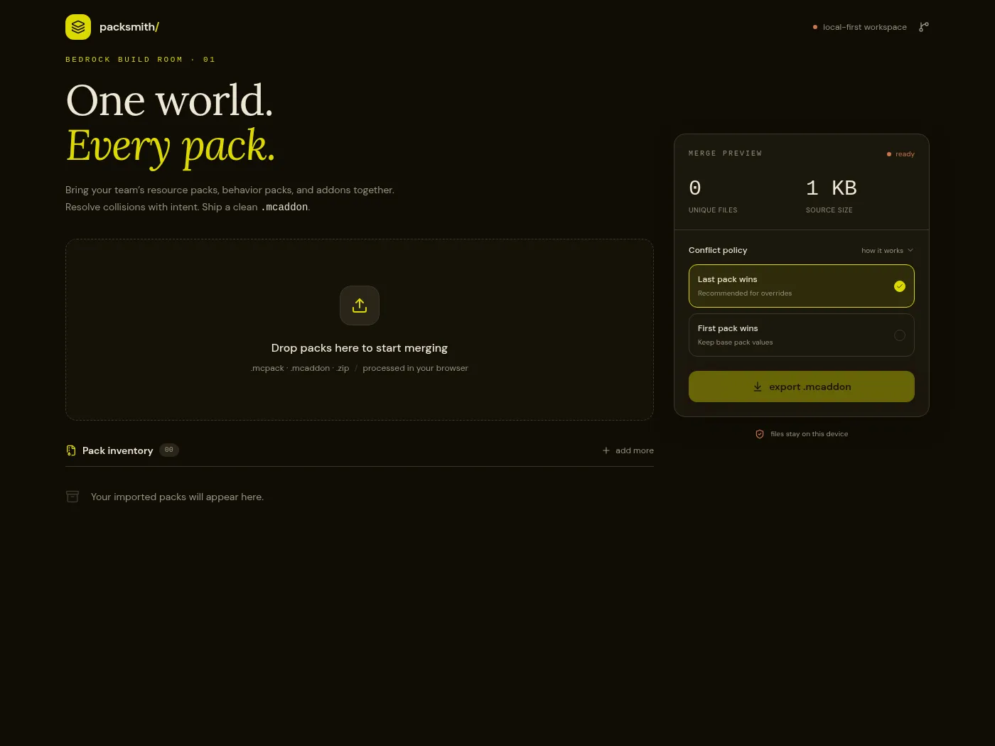 MC Addon Pack Builder