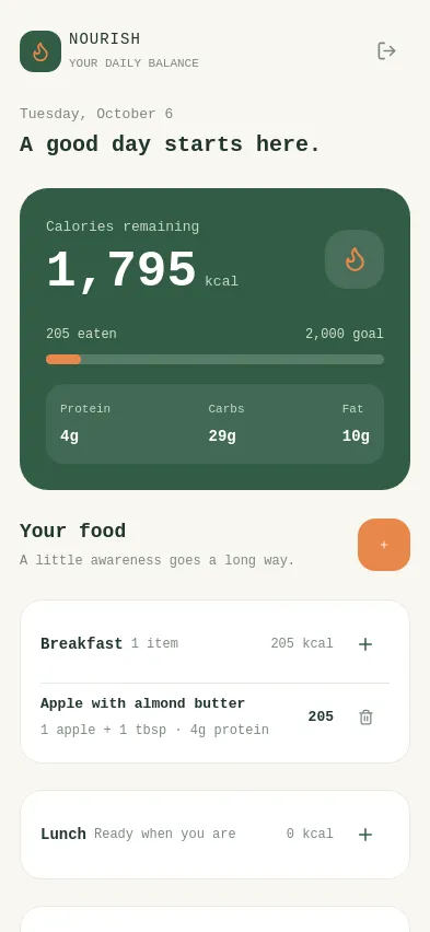 Calorie Tracker App
