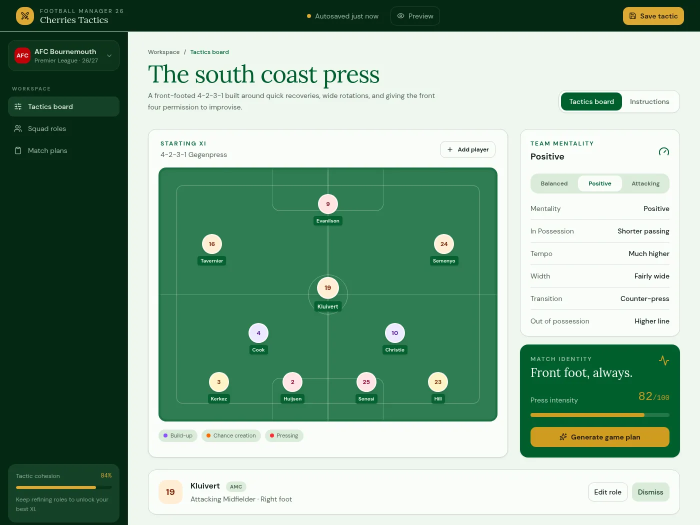 Footy Tactics Builder