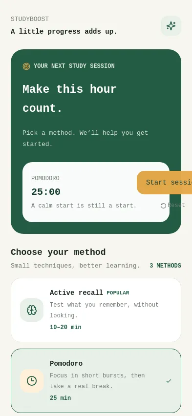 StudyBoost Mobile