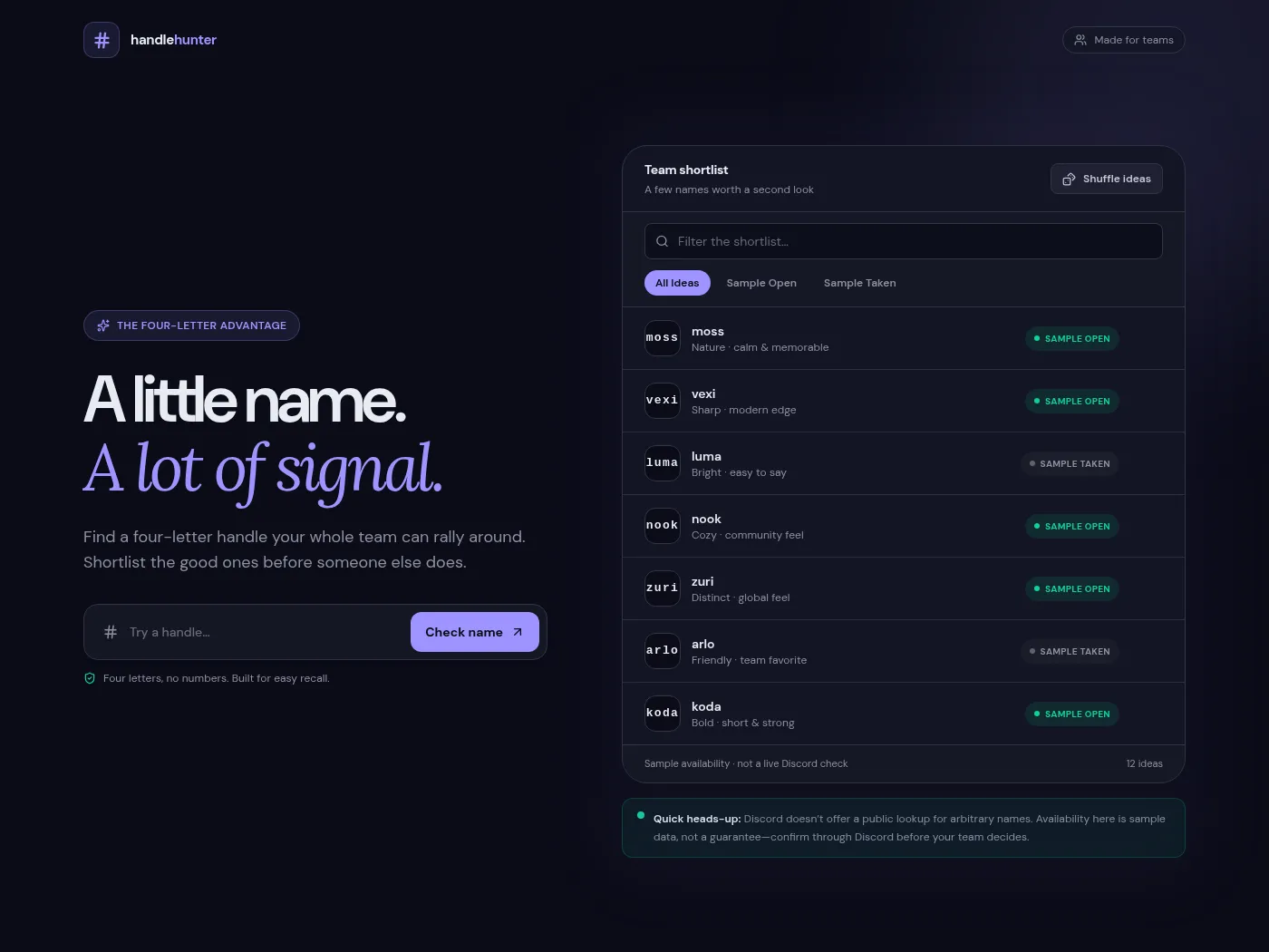 Discord Handle Hunter