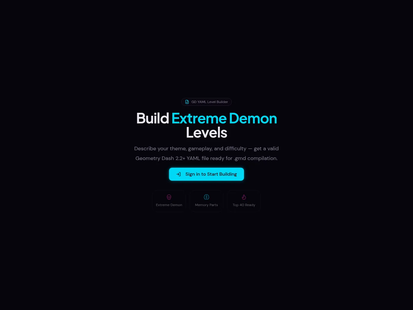 GD YAML Level Builder