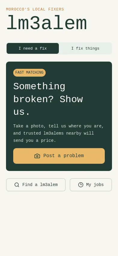 Lm3alem Handyman Marketplace