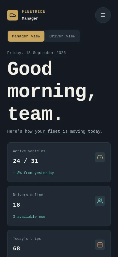 FleetRide Manager