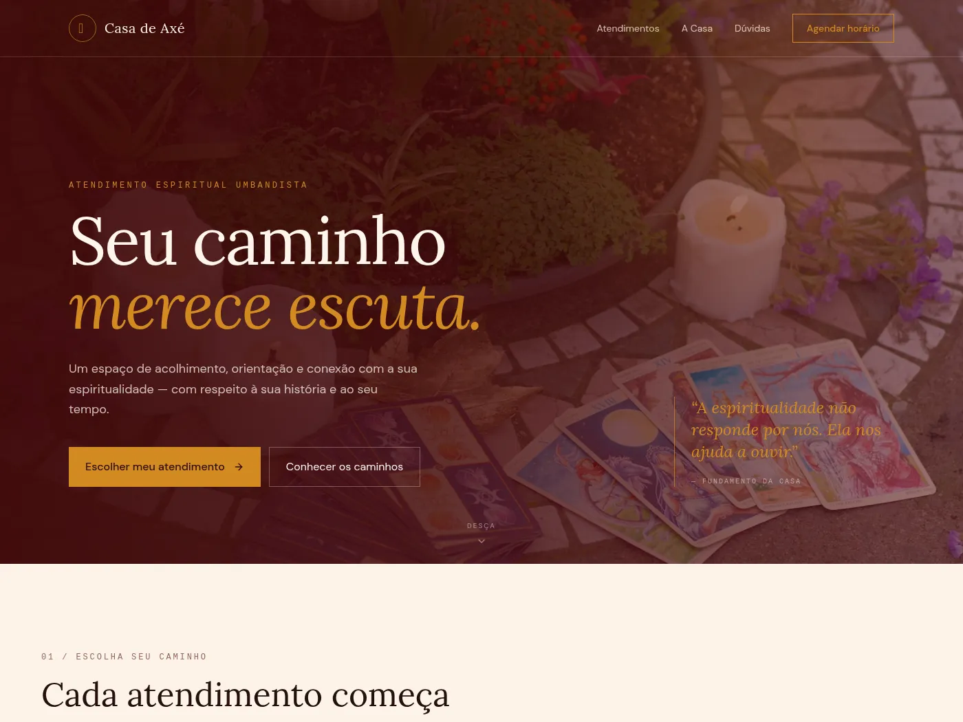 Umbanda Spirit Booking