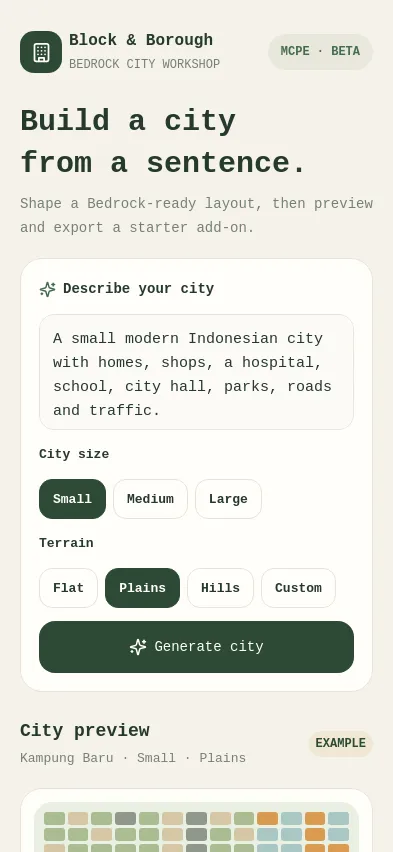 Bedrock City Maker AI