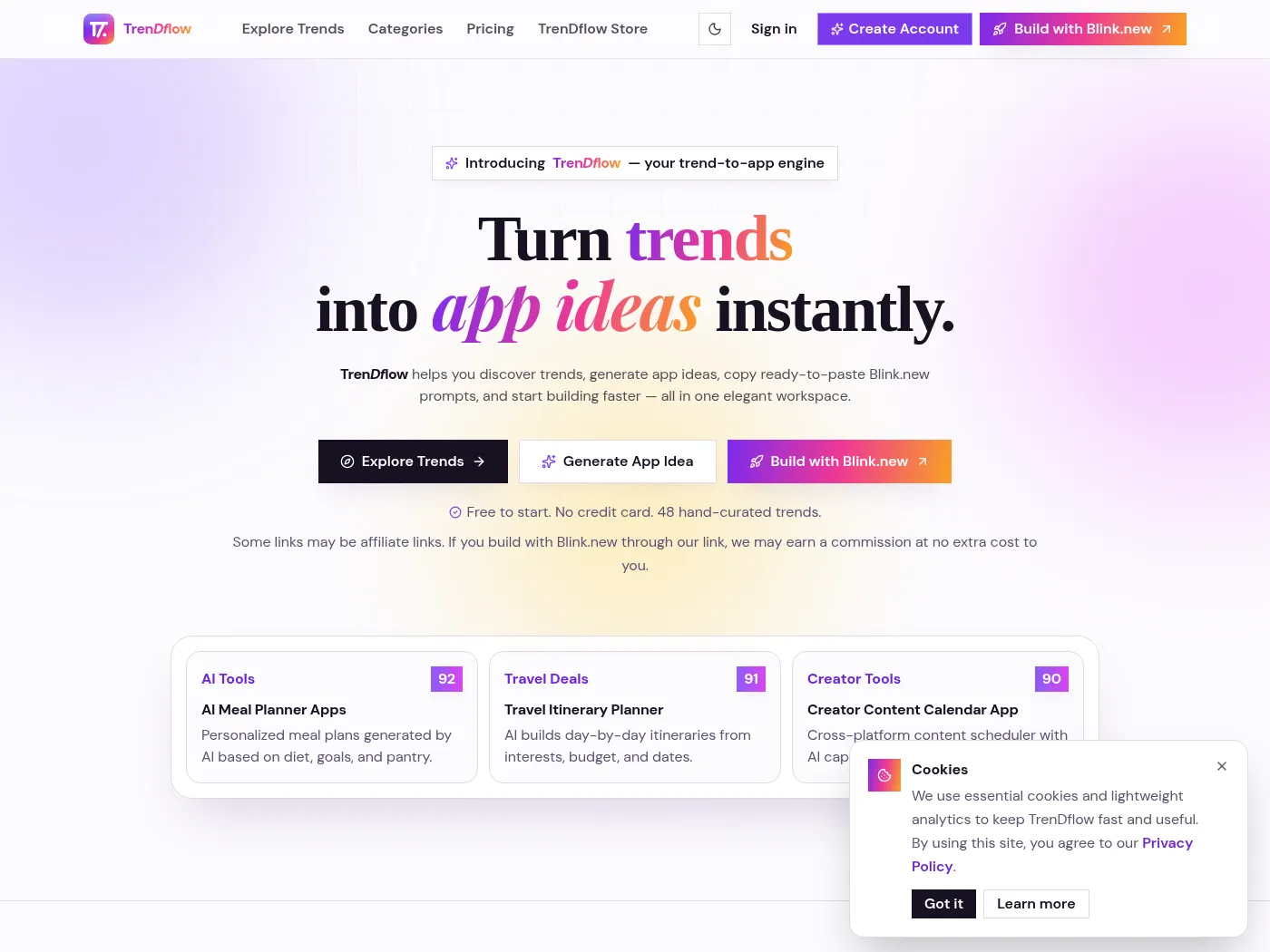 TrenDflow Trend Idea Engine