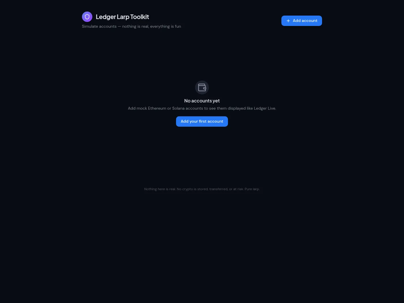 Ledger Larp Toolkit