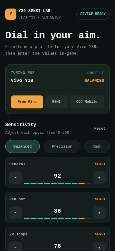 Y39 Sensi Tweaker