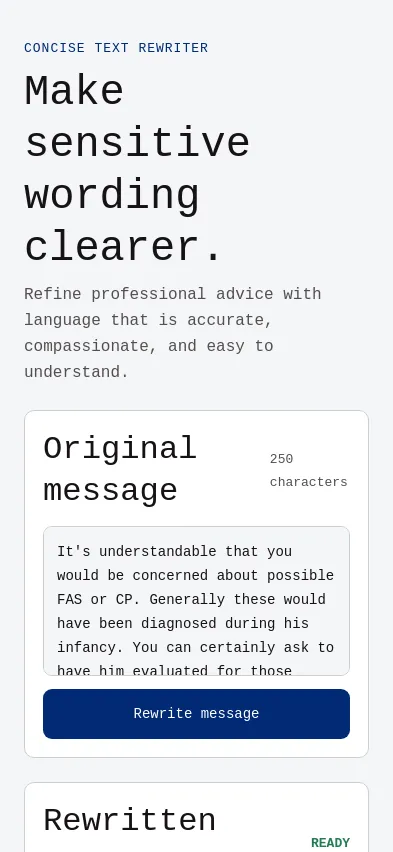 Concise Text Rewriter