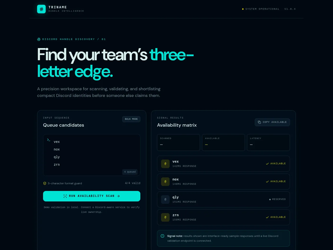 TriName Discord Checker