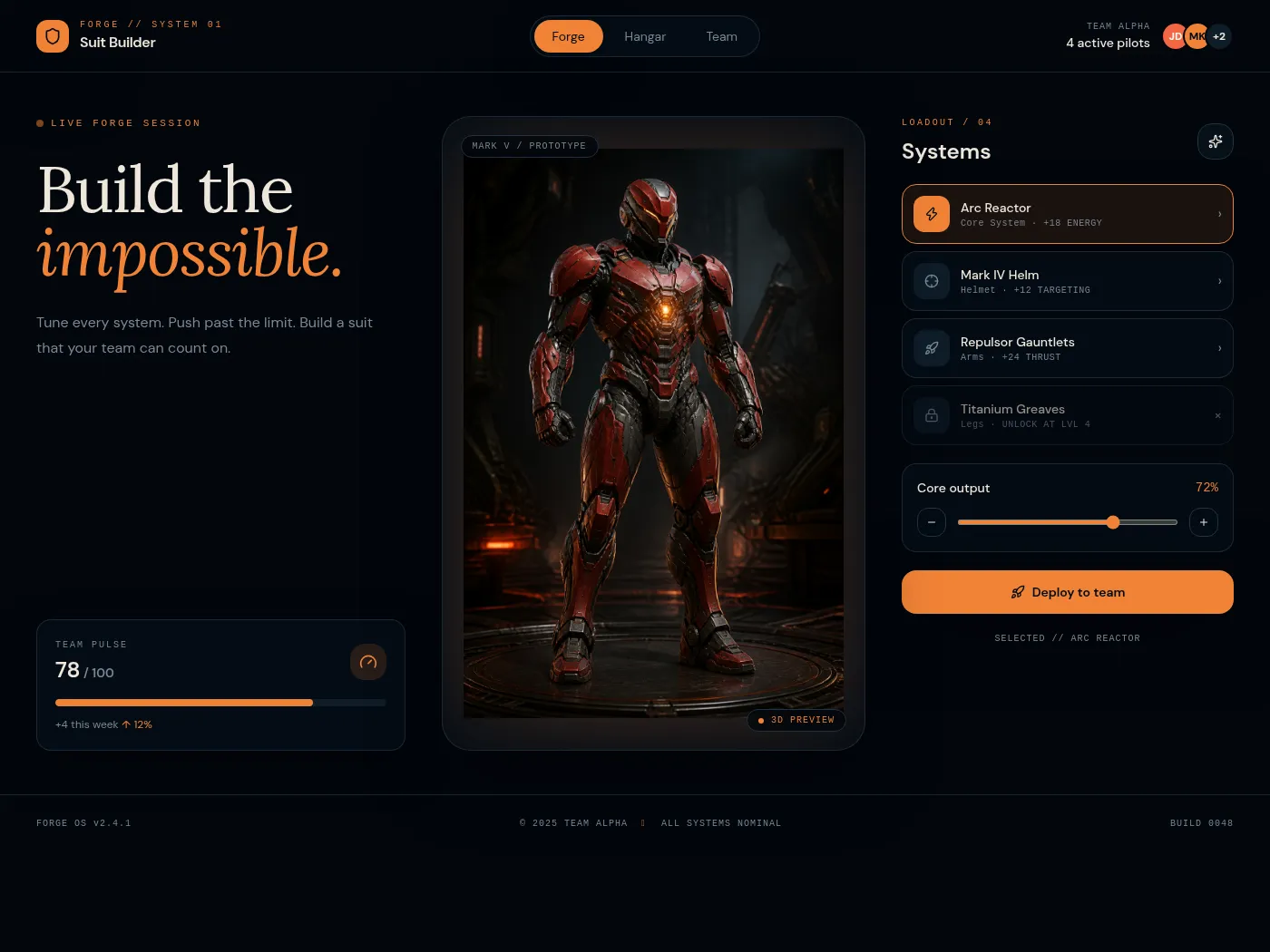 Ironman Suit Builder