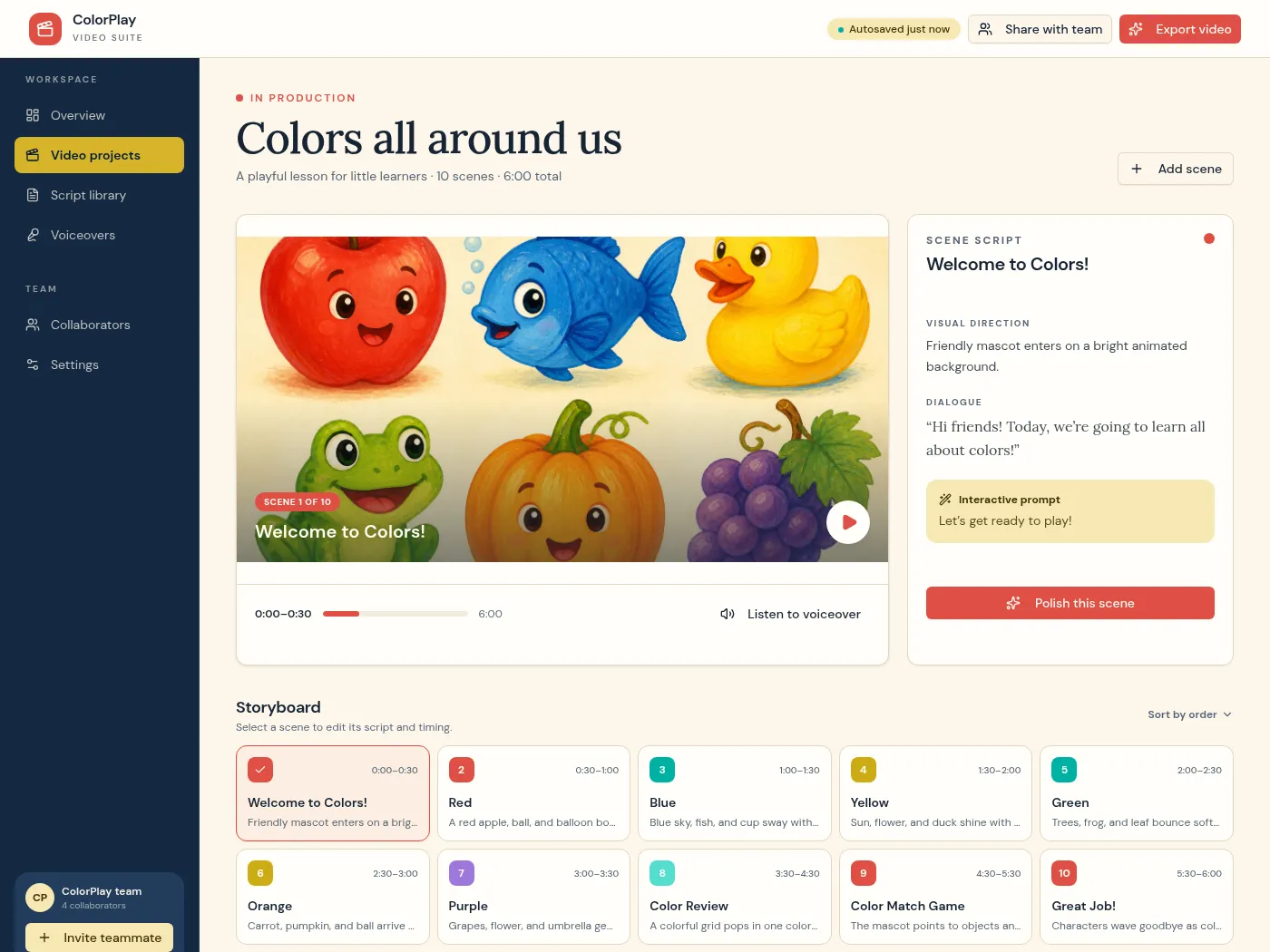 ColorPlay Kids Video Suite