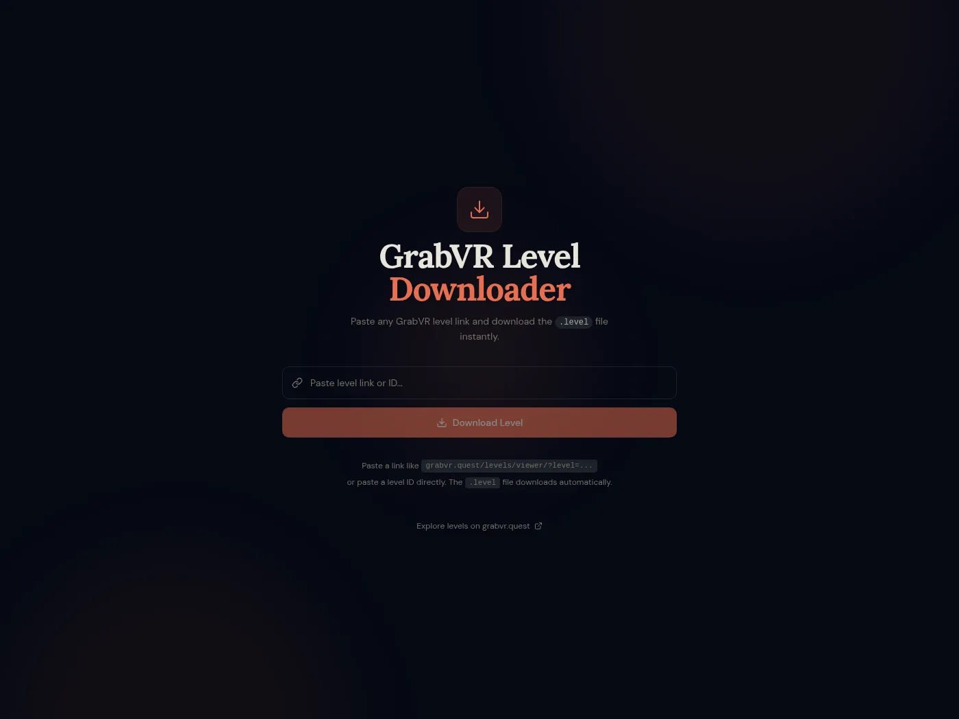 GrabVR Level Downloader