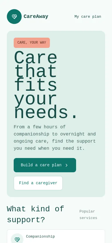 CareAway Flex Care App