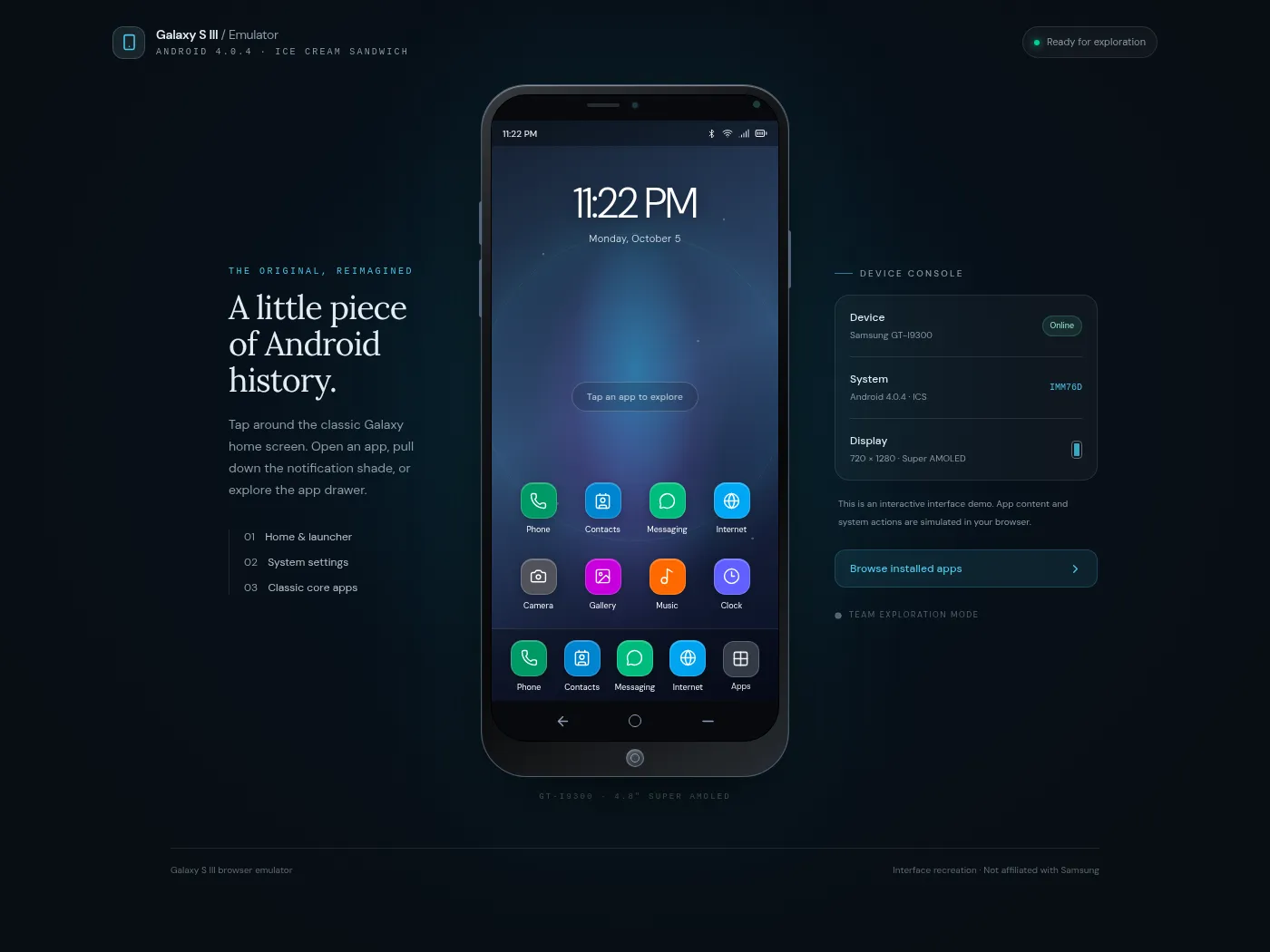 Galaxy S3 Web Emulator