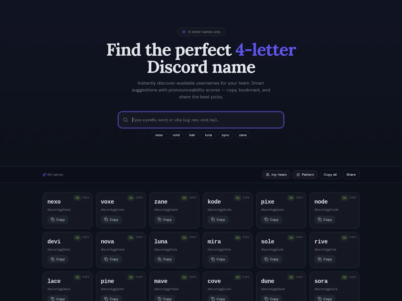 Discord Name Finder