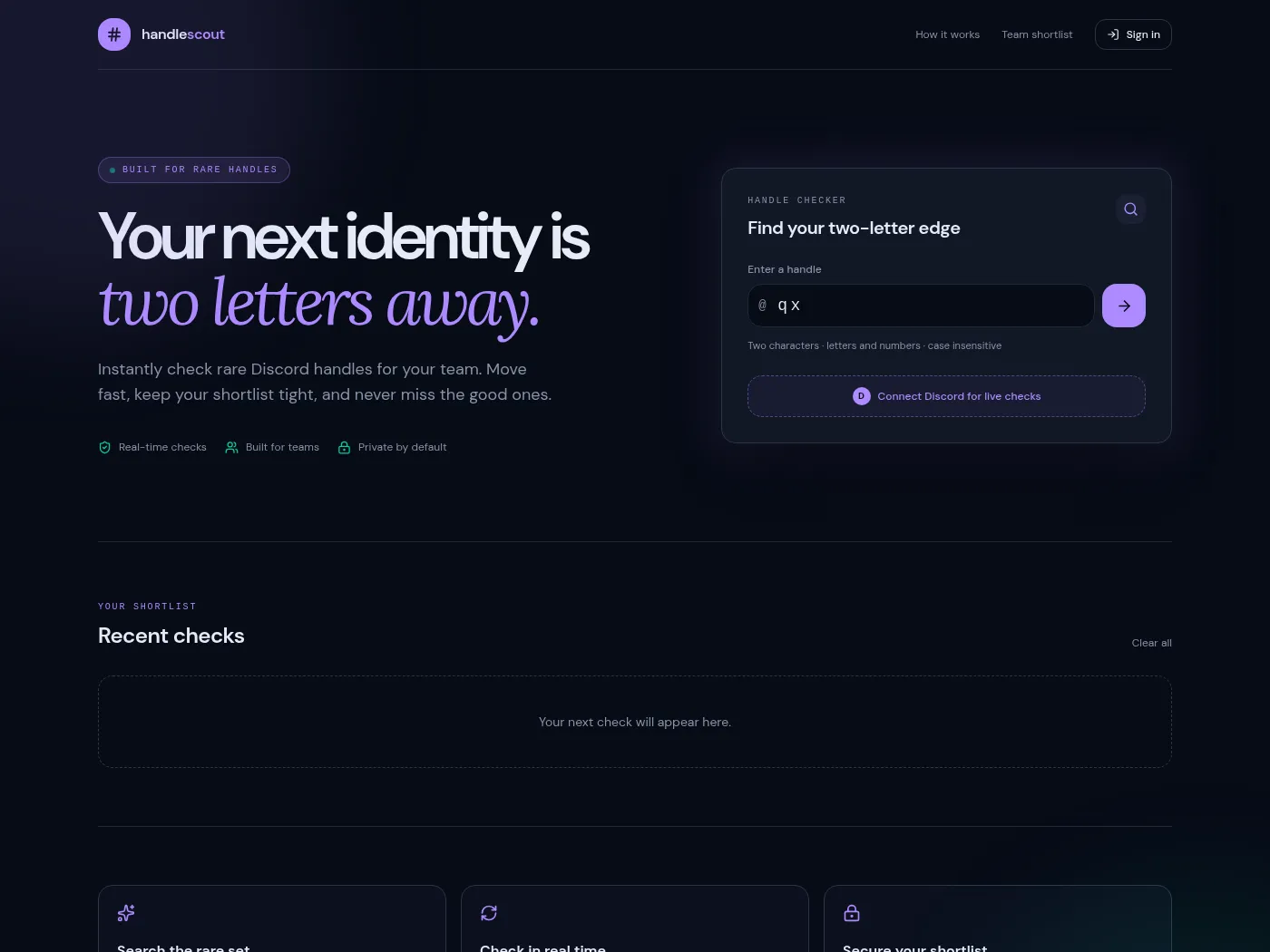 Discord Handle Checker