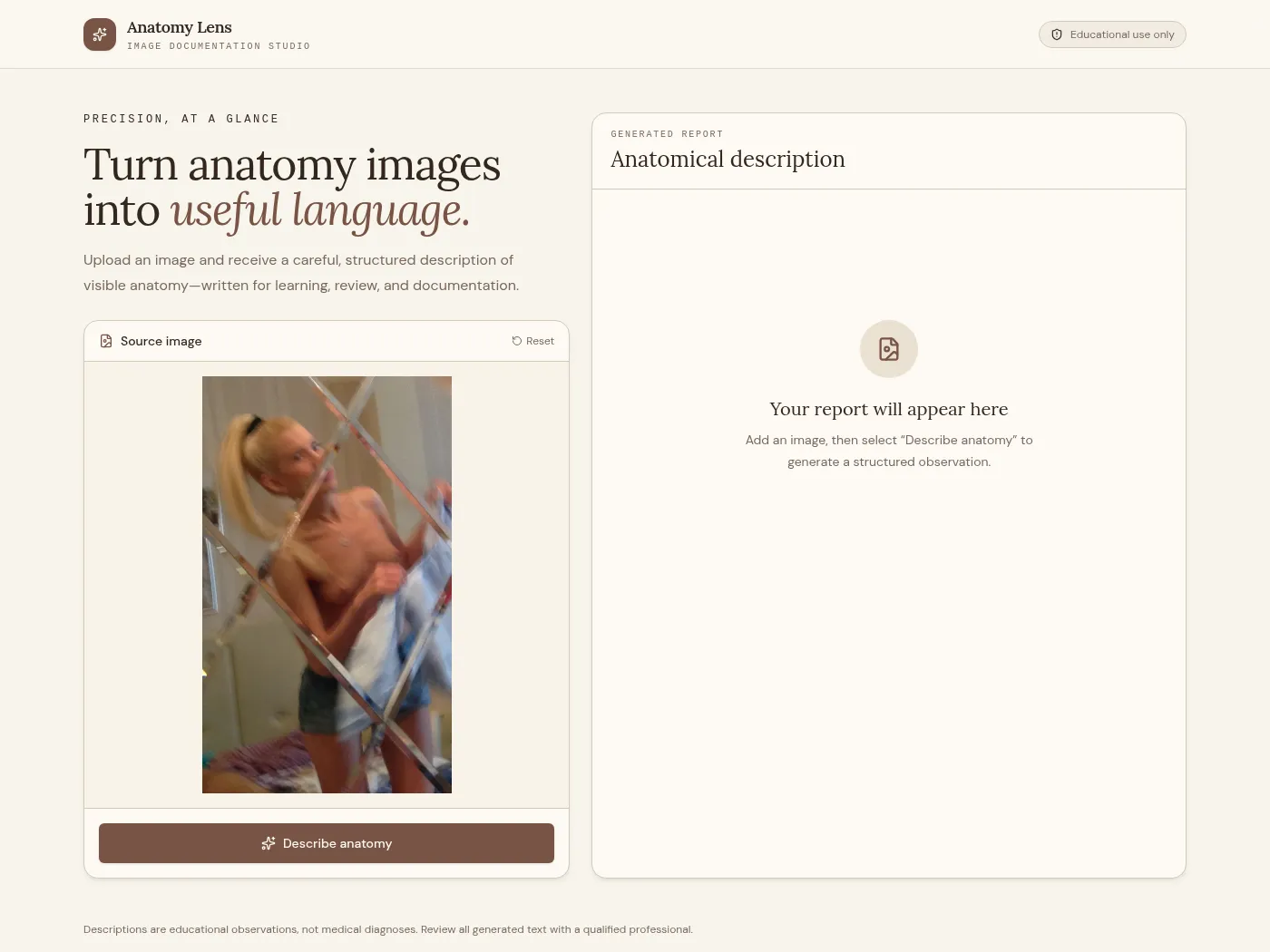 Anatomy Image Describer
