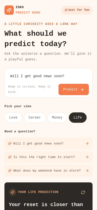Isko Predict Karo