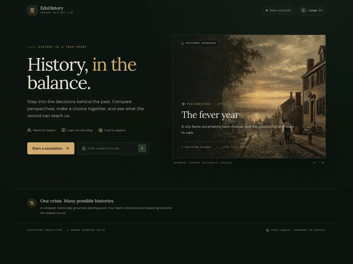 EduHistory Simulation