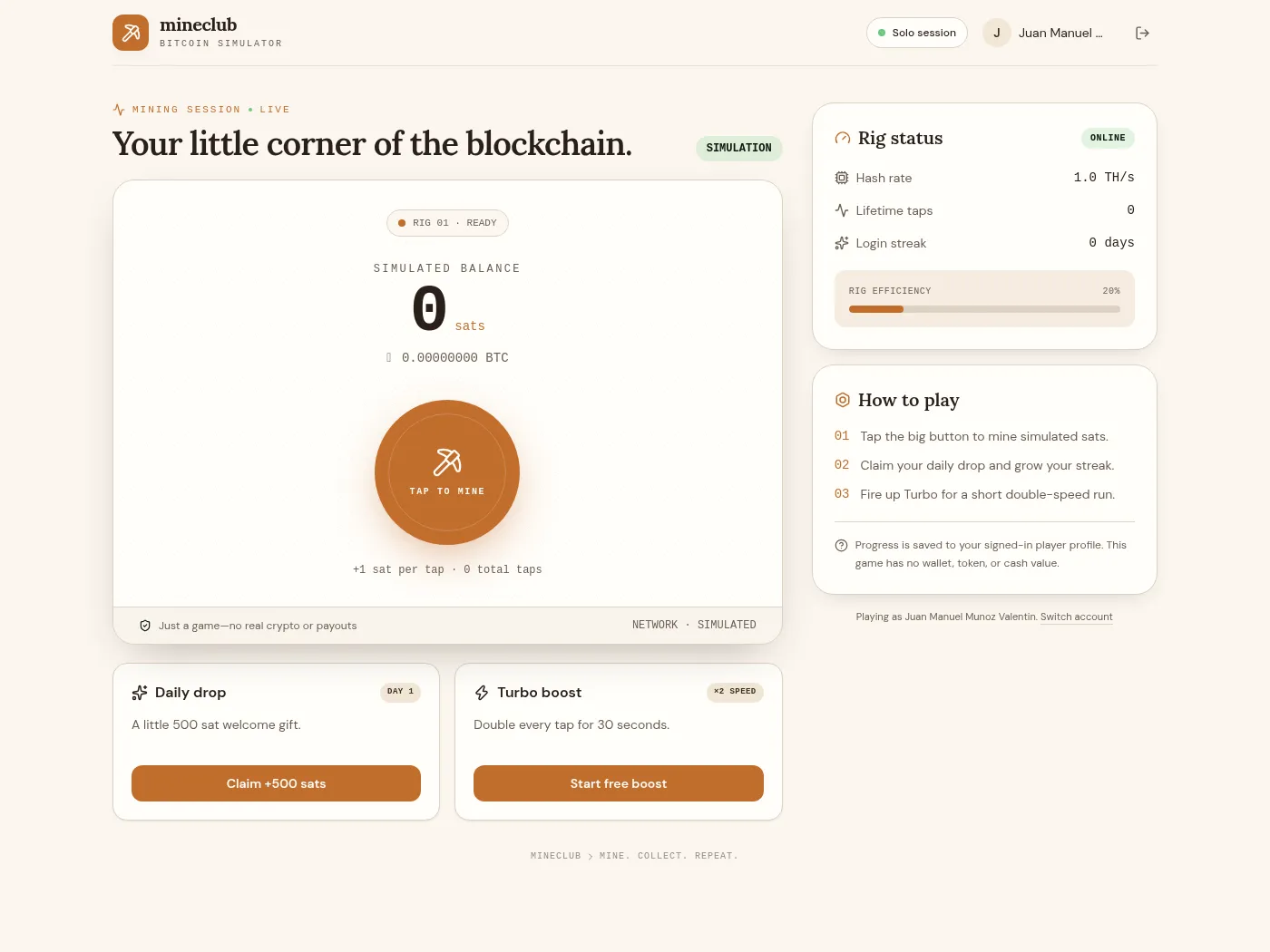 Bitcoin Clicker Simulator