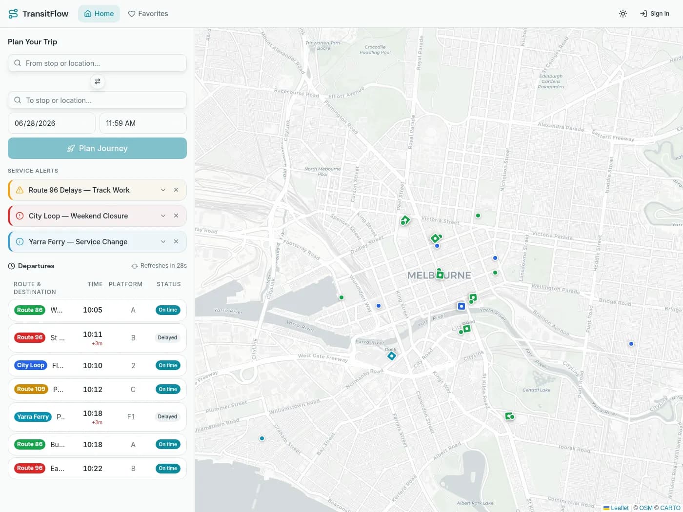 TransitFlow Planner