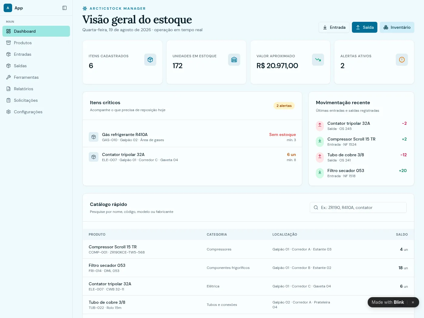 ArcticStock Manager
