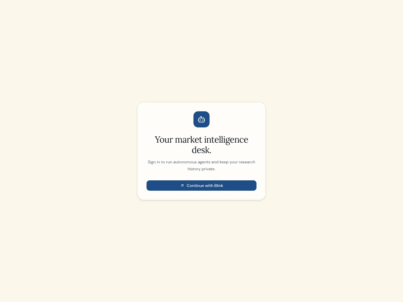 Blink Market Agents
