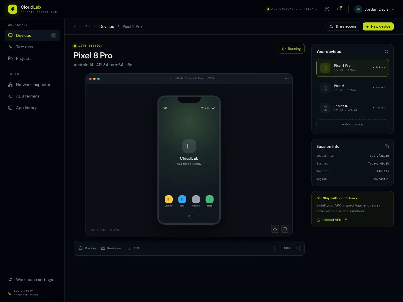 Cloud Android Emulator